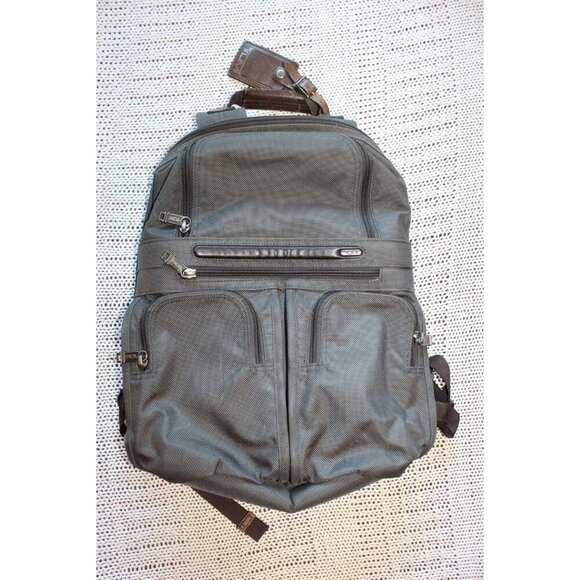 Tumi | Bags | Tumi Ballistic Nylon Backpack Carry Laptop Dark Grey ...